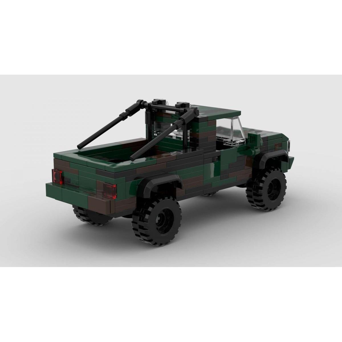 Modbrix 107180 - US Army K30 Pick-Up Militärfahrzeug - 371 Klemmbauste