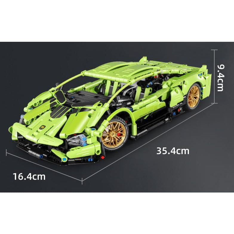Qihui 9808 - Grüner FKP37 Technik Supersportwagen - 1130 Klemmbaustein ...